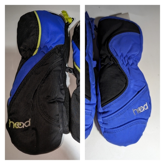 Head | Accessories | 32 Head Kids Blue Winter Gloves Mittens Side Zip ...